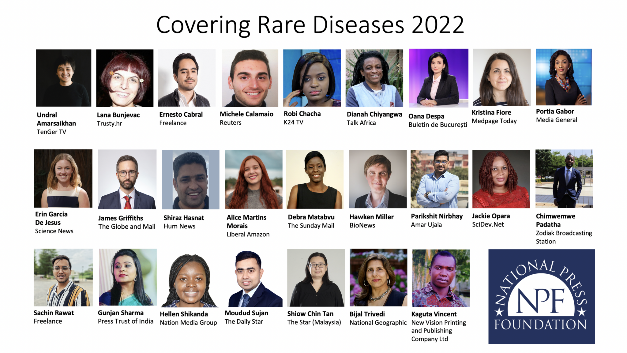 NPF Selects 25 Journalists for Covering Rare Diseases 2022 Fellowship ...