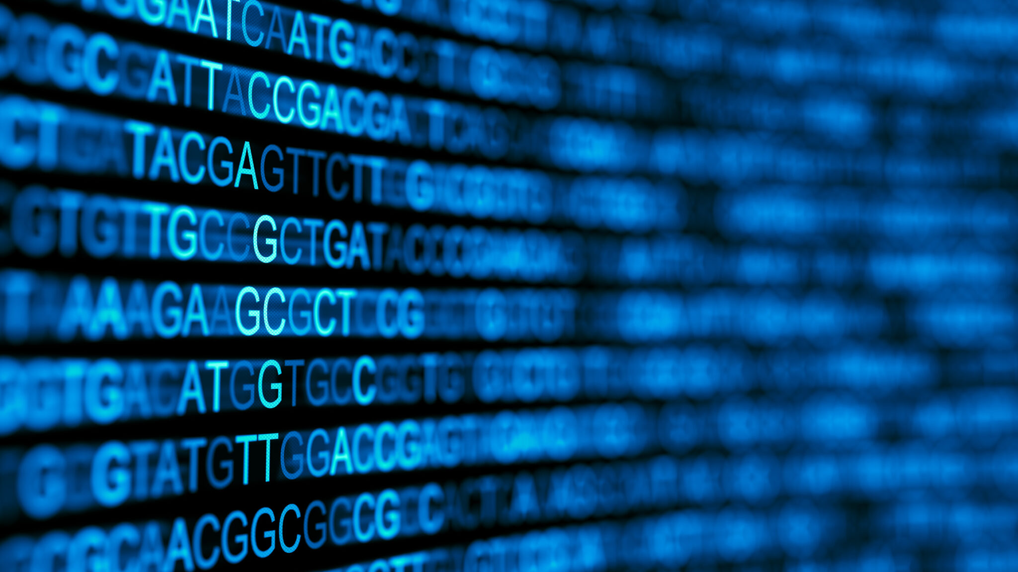 Digital screen with DNA data background. Nucleic acid sequence. Genetic ...